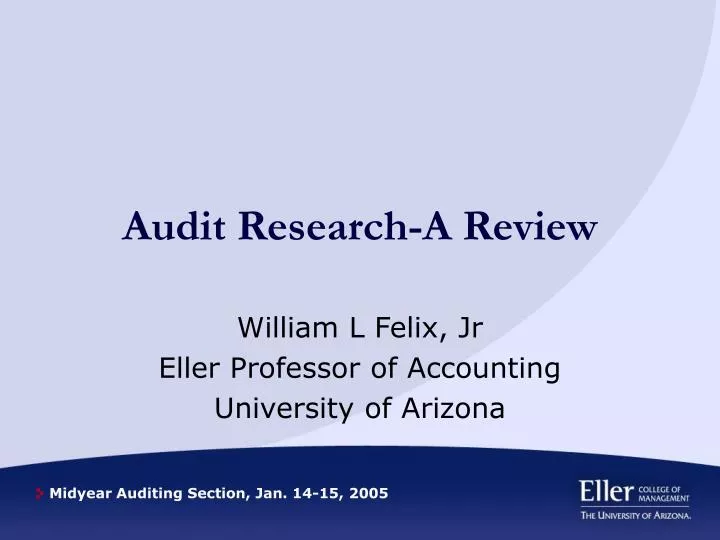 PPT - Audit Research-A Review PowerPoint Presentation, free download ...