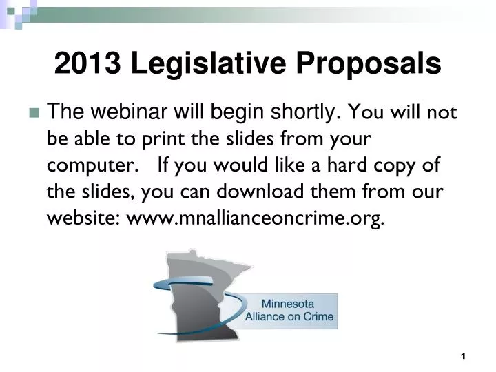 PPT - 2013 Legislative Proposals PowerPoint Presentation, free download ...