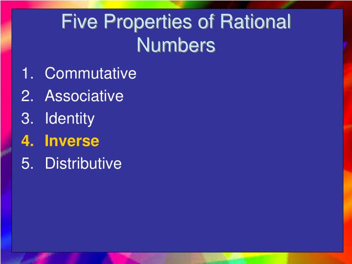 PPT - Properties of Rational Numbers PowerPoint Presentation - ID:6877503