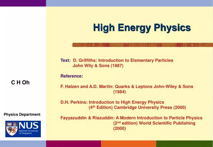 PPT - High Energy Physics PowerPoint Presentation, free download - ID ...