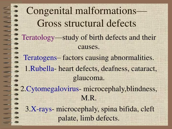 PPT - Congenital malformations—Gross structural defects PowerPoint ...