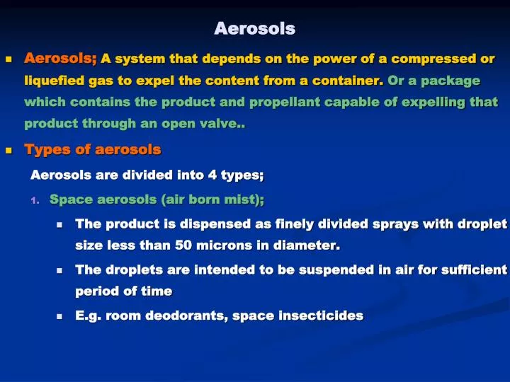 PPT - Aerosols PowerPoint Presentation, free download - ID:6878164