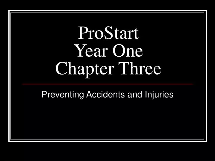 PPT - ProStart Year One Chapter Three PowerPoint Presentation, free ...