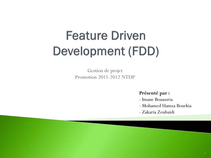 PPT - Feature Driven Development (FDD) PowerPoint Presentation, free ...