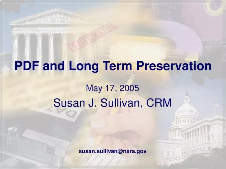 PPT - PDF and Long Term Preservation PowerPoint Presentation, free ...