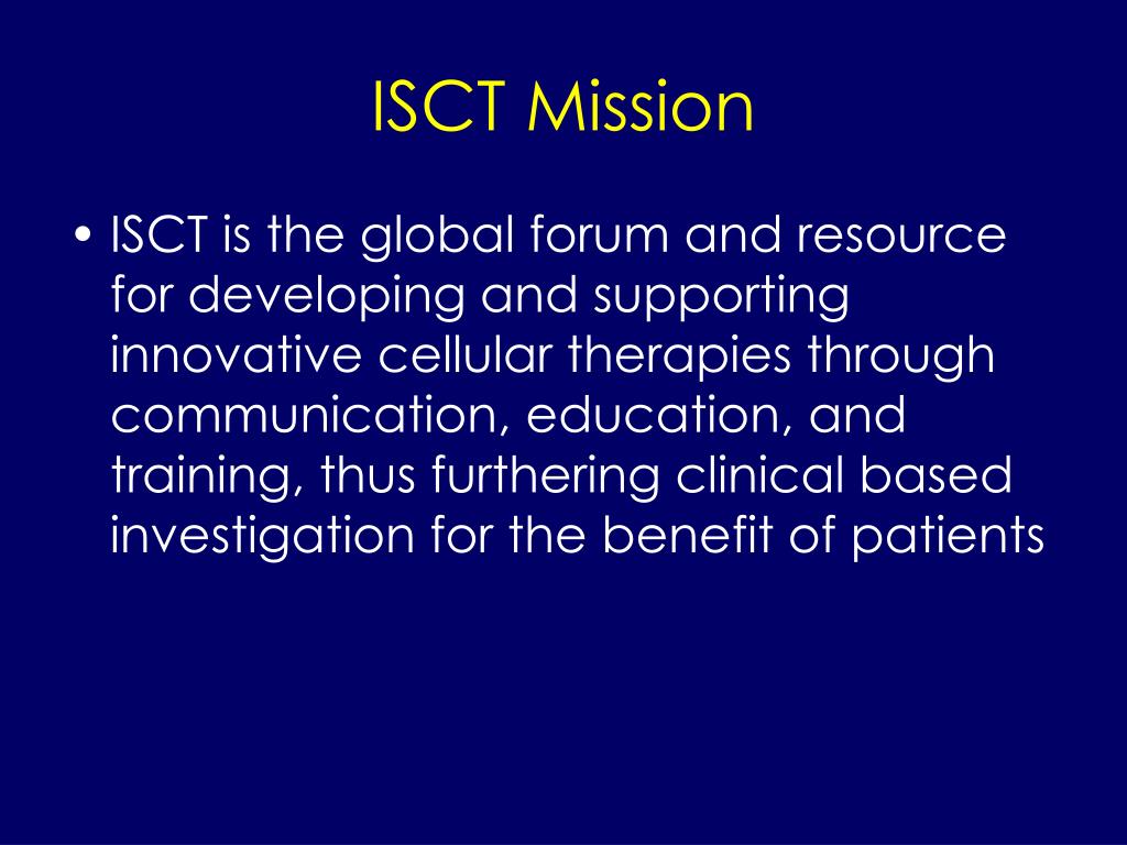 PPT - Feedback on Cord Blood Draft Guidance: ISCT's Recommendations to ...