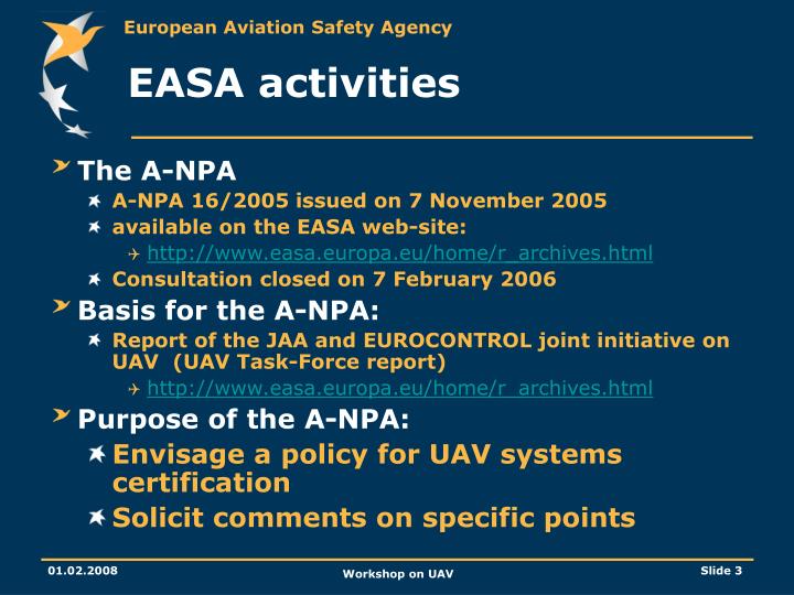 PPT - UAV: EASA and ICAO activities PowerPoint Presentation - ID:6880101