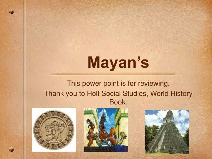 PPT - Mayan’s PowerPoint Presentation, free download - ID:6880106