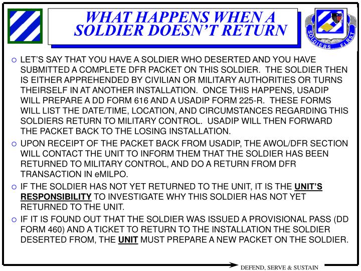 PPT - Instructor: SGT Carman NCOIC AWOL/DFR 3d SSB PowerPoint ...