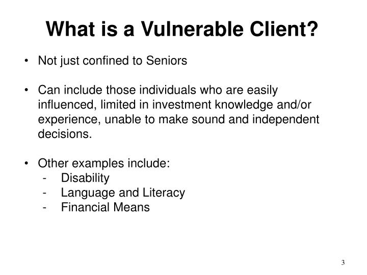 PPT - Dealing With Seniors And Other Vulnerable Clients ACCP Conference ...