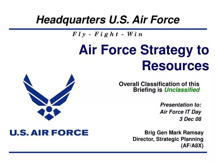 PPT - Air Force Strategy to Resources PowerPoint Presentation, free ...