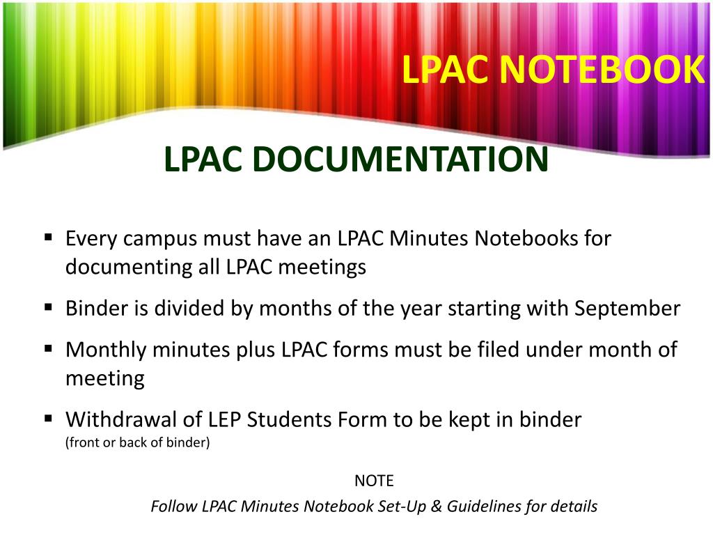 PPT - LANGUAGE PROFICIENCY ASSESSMENT COMMITTEE 2011-2012 LPAC Training ...