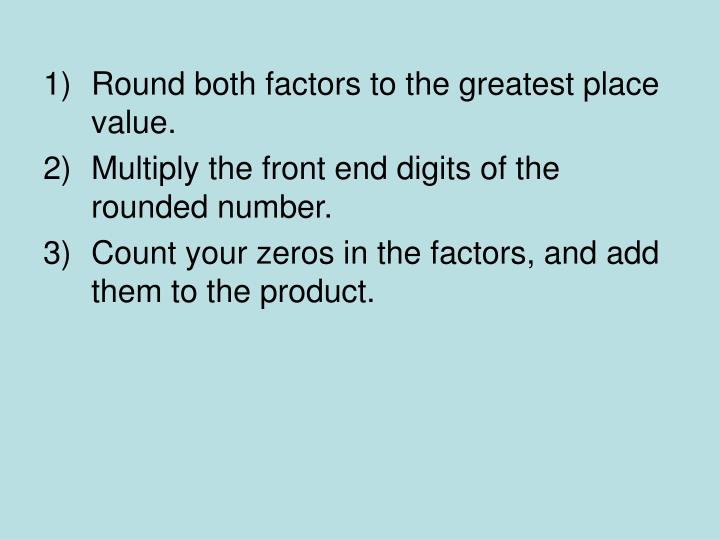PPT - ESTIMATING PRODUCTS BY ROUNDING PowerPoint Presentation - ID:6880647