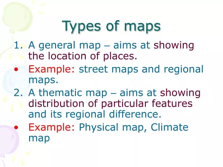 PPT - Types of maps PowerPoint Presentation, free download - ID:6880984