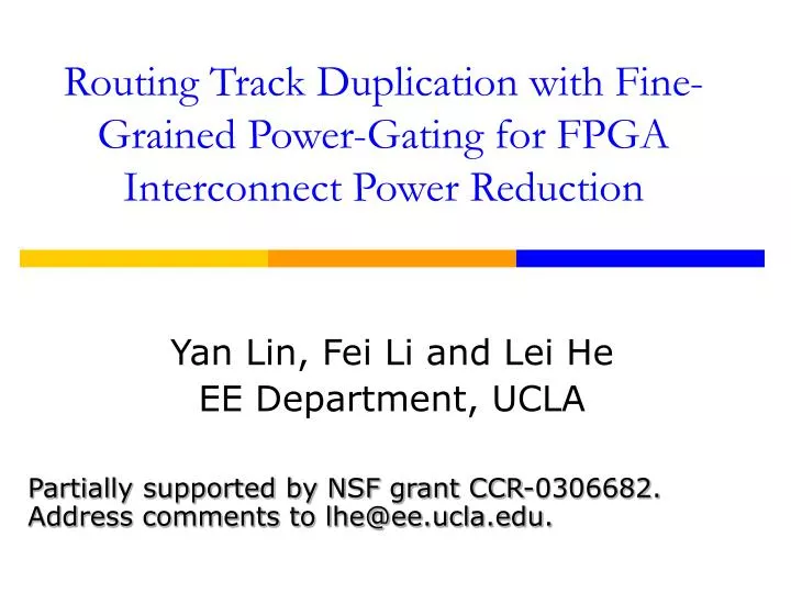 Ppt Routing Track Duplication With Fine Grained Power Gating For Fpga 8970