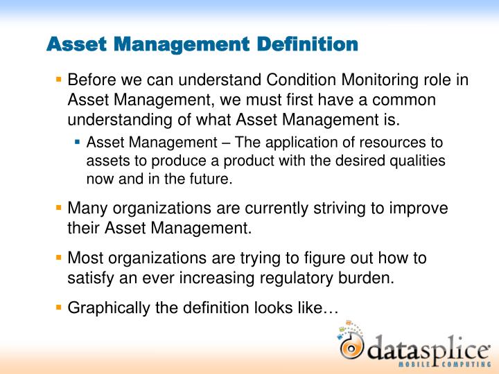 PPT - Condition Monitoring Roles in Asset Reliability and Regulatory ...