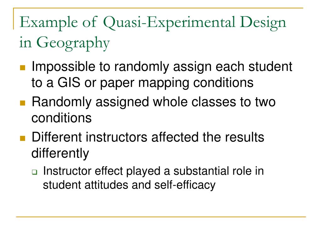 What Is A Quasi Experimental Design Slide Share
