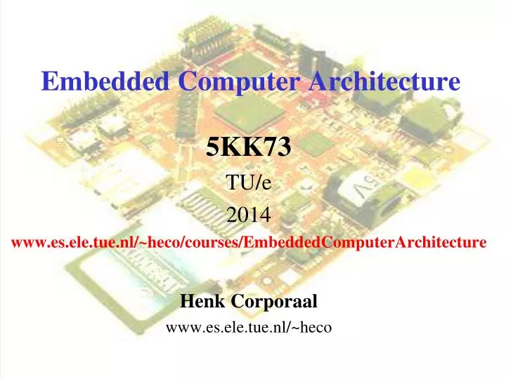 PPT - Embedded Computer Architecture PowerPoint Presentation, free ...