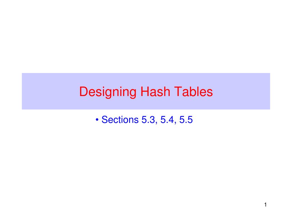 PPT - Designing Hash Tables PowerPoint Presentation, free download - ID ...