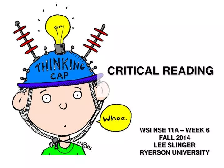PPT - Critical reading PowerPoint Presentation, free download - ID:6883154