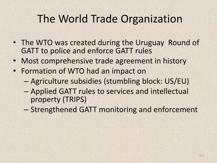 PPT - The World Trade Organization PowerPoint Presentation, free ...