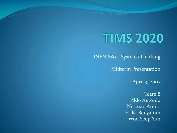 PPT - TIMS 2020 PowerPoint Presentation, free download - ID:6883519