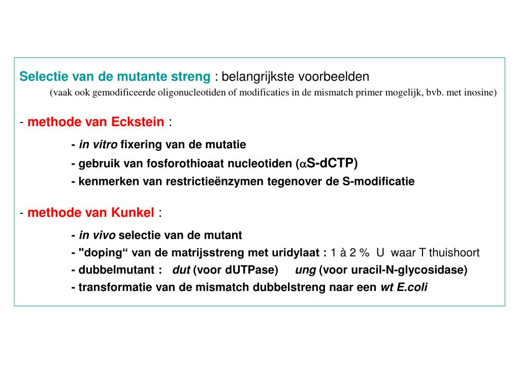 PPT - Plaatsgerichte mutagenese Primrose & Twyman PowerPoint ...