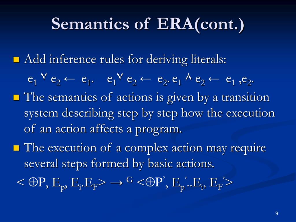 Ppt An Event Condition Action Logic Programming Language Powerpoint