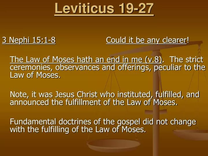 PPT - Leviticus 19-27 PowerPoint Presentation, free download - ID:6884389