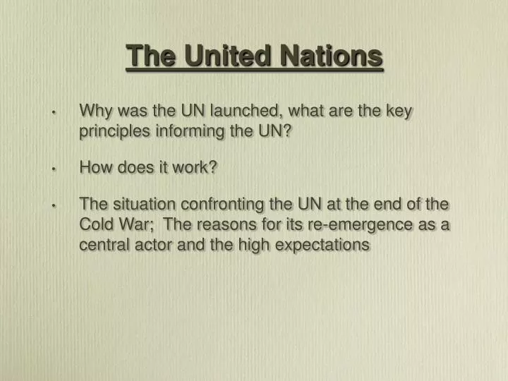 PPT - The United Nations PowerPoint Presentation, free download - ID ...