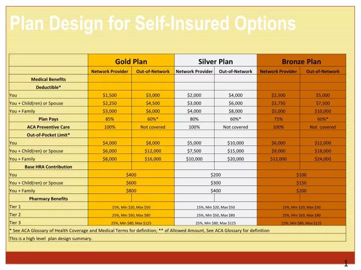 PPT - Plan Design for Self-Insured Options PowerPoint Presentation ...
