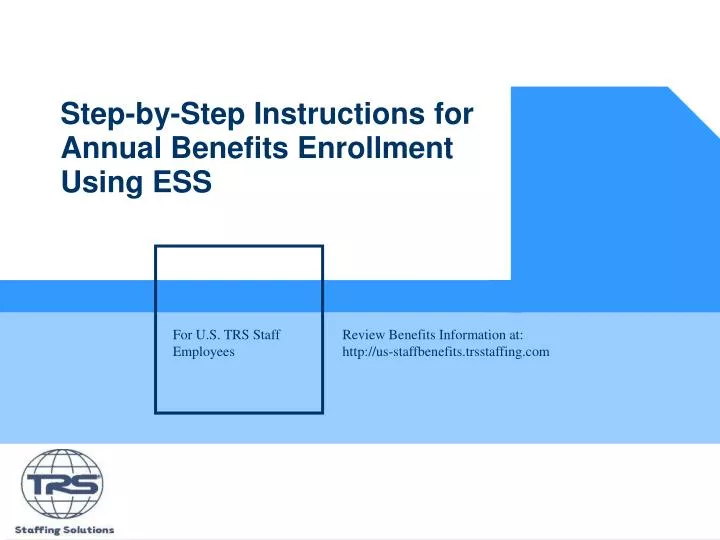 PPT - Step-by-Step Instructions for Annual Benefits Enrollment Using ...