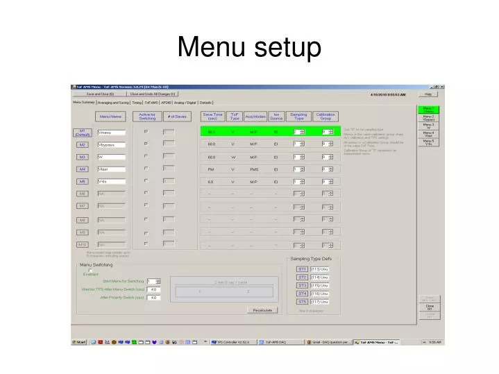 PPT - Menu setup PowerPoint Presentation, free download - ID:6885649