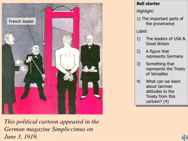 PPT - This political cartoon appeared in the German magazine ...