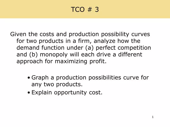 PPT - TCO # 3 PowerPoint Presentation, free download - ID:6886010