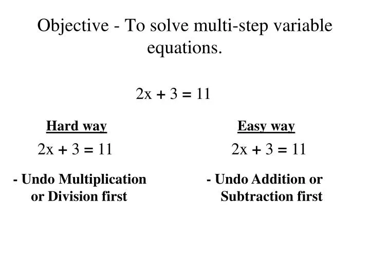 How To Solve 3 Step Variable Equations Tessshebaylo