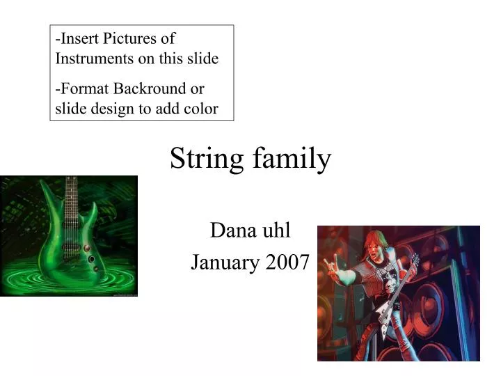 PPT - String family PowerPoint Presentation, free download - ID:6887052