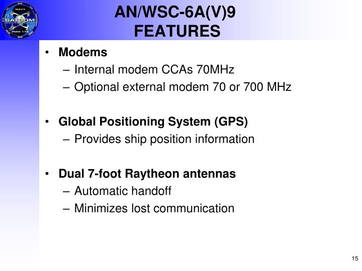PPT - AN/WSC-6A (V) 9 SOVT IN-BRIEF PowerPoint Presentation - ID:6887450