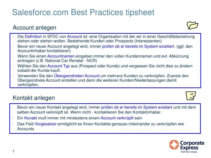 Ppt Salesforce Best Practices Tipsheet Powerpoint Presentation Free