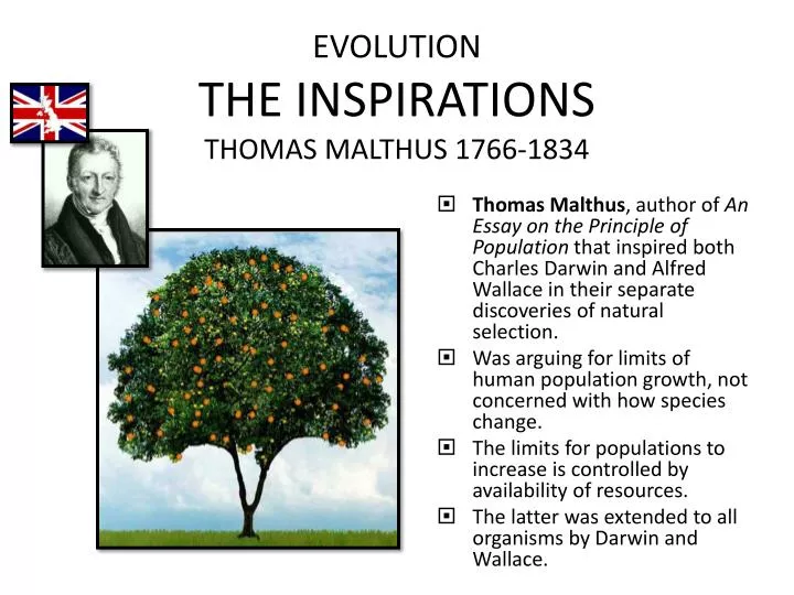 PPT - EVOLUTION THE INSPIRATIONS THOMAS MALTHUS 1766-1834 PowerPoint ...