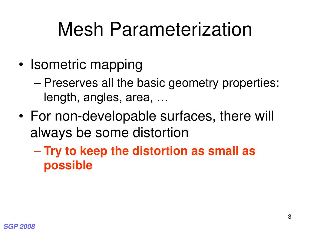 Ppt A Local Global Approach To Mesh Parameterization Powerpoint