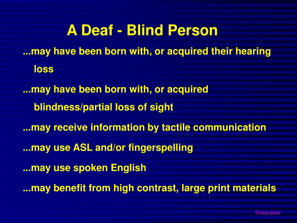 PPT - COMMUNICATING EFFECTIVELY WITH DEAF, LATE DEAFENED AND HARD OF ...