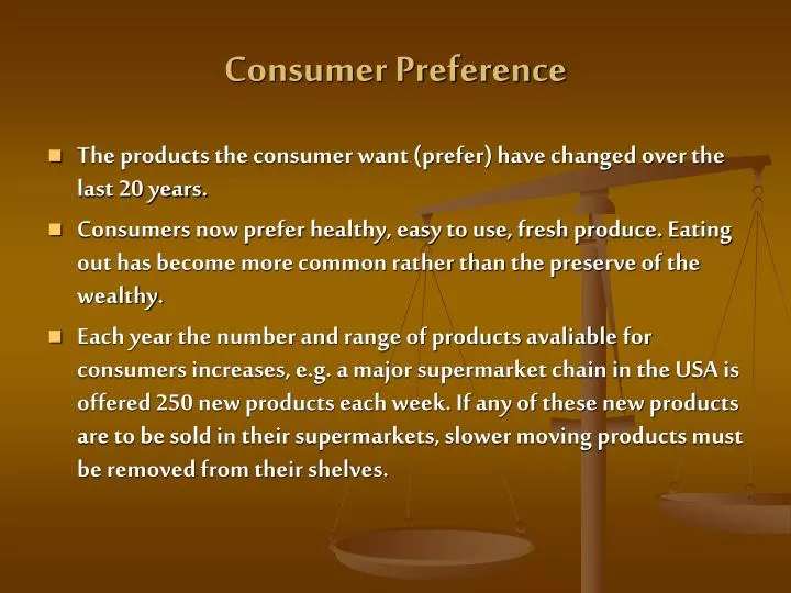 PPT - Consumer Preference PowerPoint Presentation, free download - ID ...