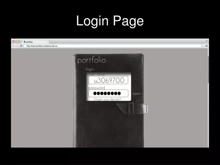 PPT - Login Page PowerPoint Presentation, free download - ID:6890302