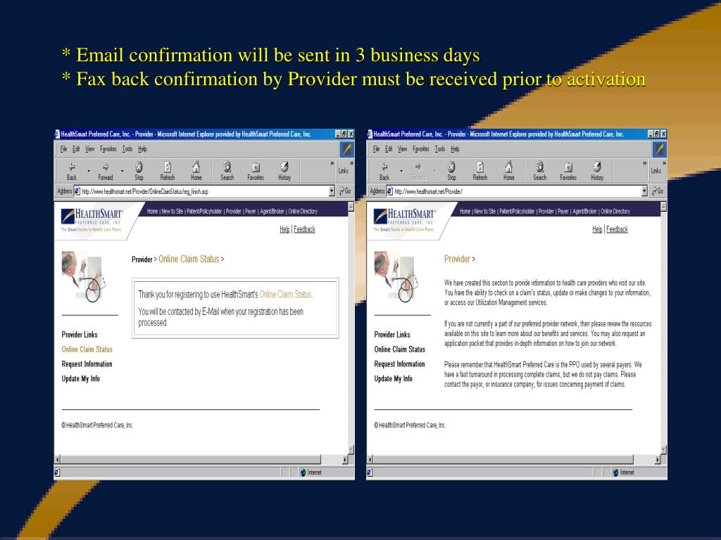 PPT - Access Your HealthSmart Claim Status and Repricing Information ...