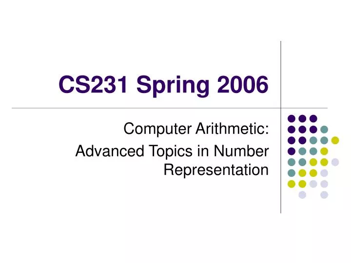 PPT - CS231 Spring 2006 PowerPoint Presentation, free download - ID:6891407