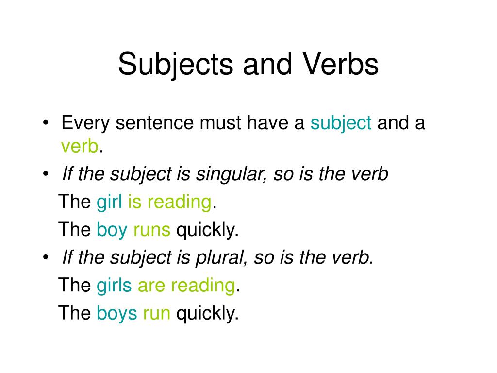 PPT Subject Verb Agreement PowerPoint Presentation Free Download