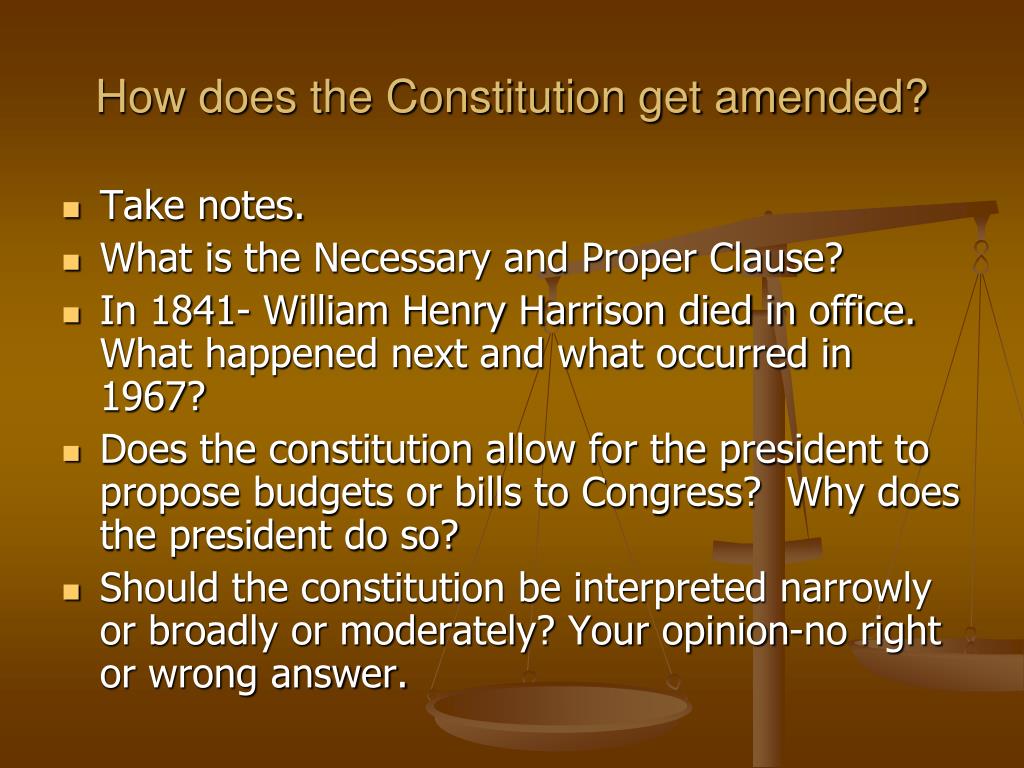 PPT - The Constitution is the highest authority in the nation. It is ...