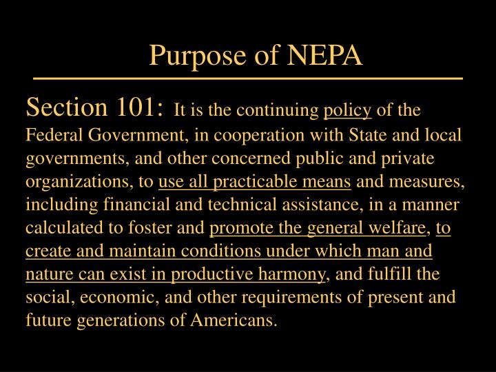 PPT - The National Environmental Policy Act PowerPoint Presentation ...