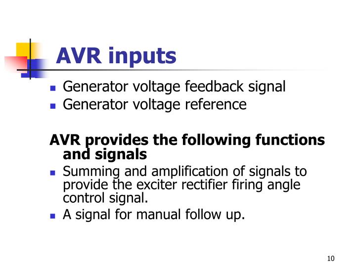 PPT - AUTOMATIC VOLTAGE REGULATOR(AVR) PowerPoint Presentation - ID:6894210